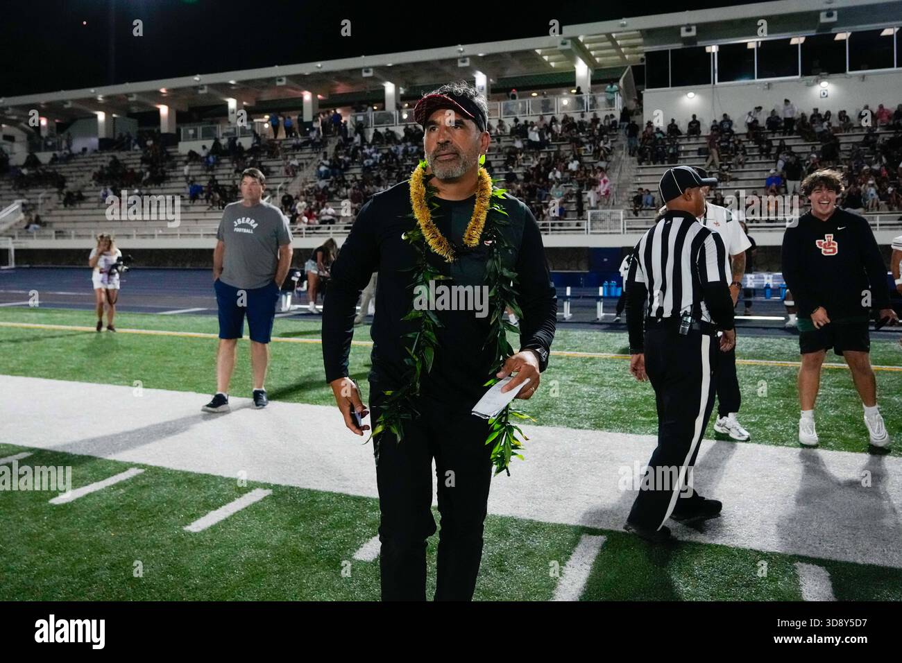 JSerra Lions head coach Victor Santa Cruz after a high school football ...