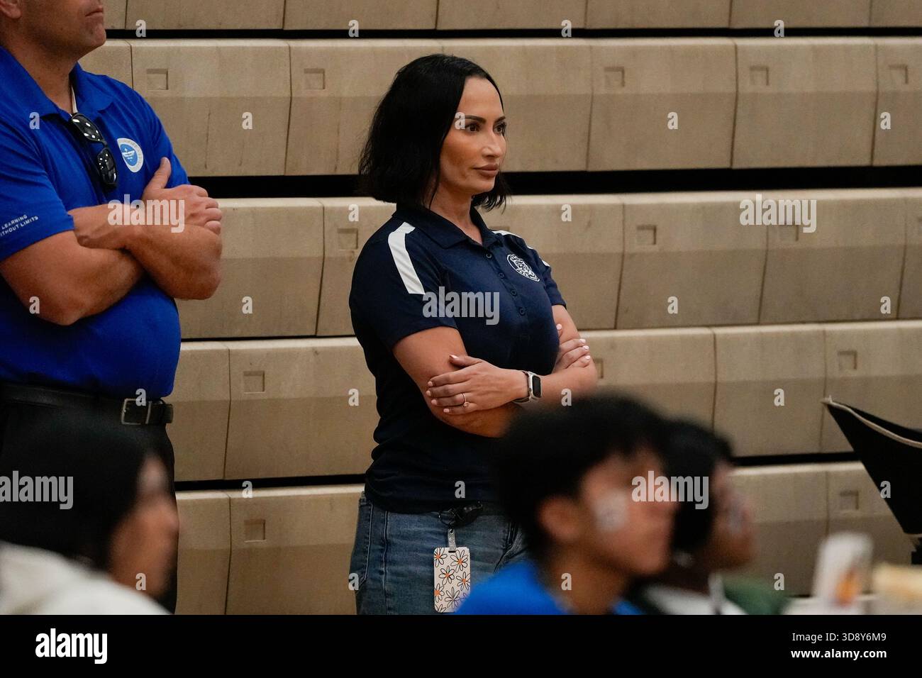 Jurupa Valley High School principal Nancy Reyna during a high school ...