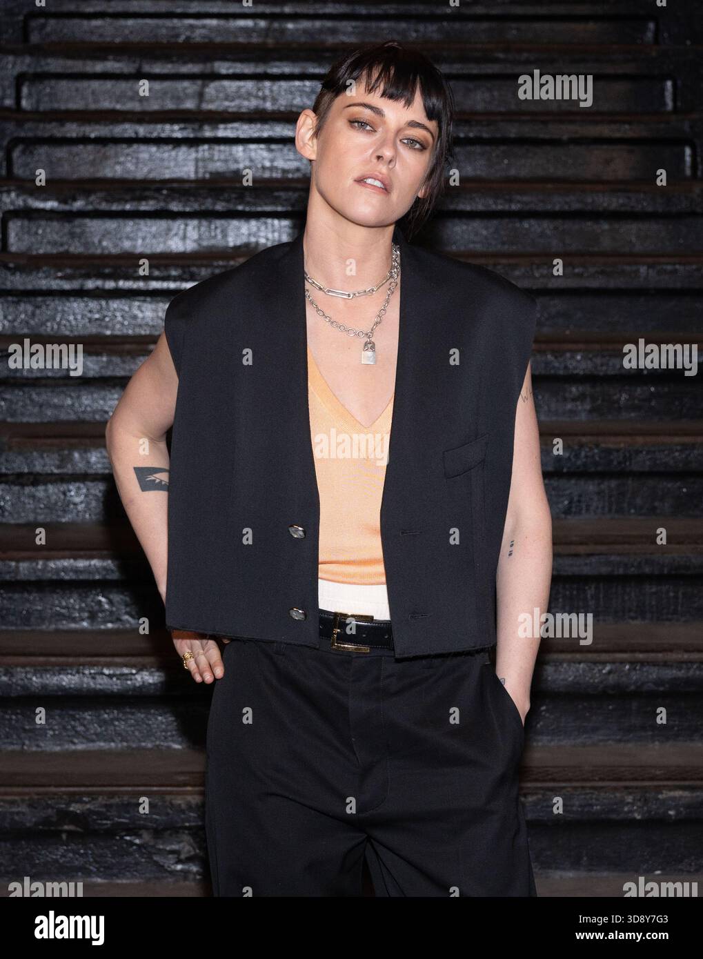 Kristen Stewart attends the CHANEL 2025/26 Métiers d'art fashion show ...
