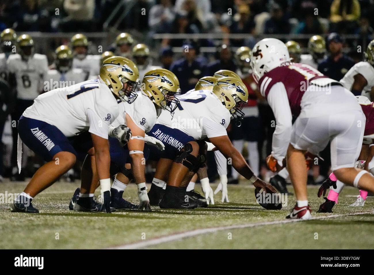 The St. John Bosco Braves during a CIF high school football game ...