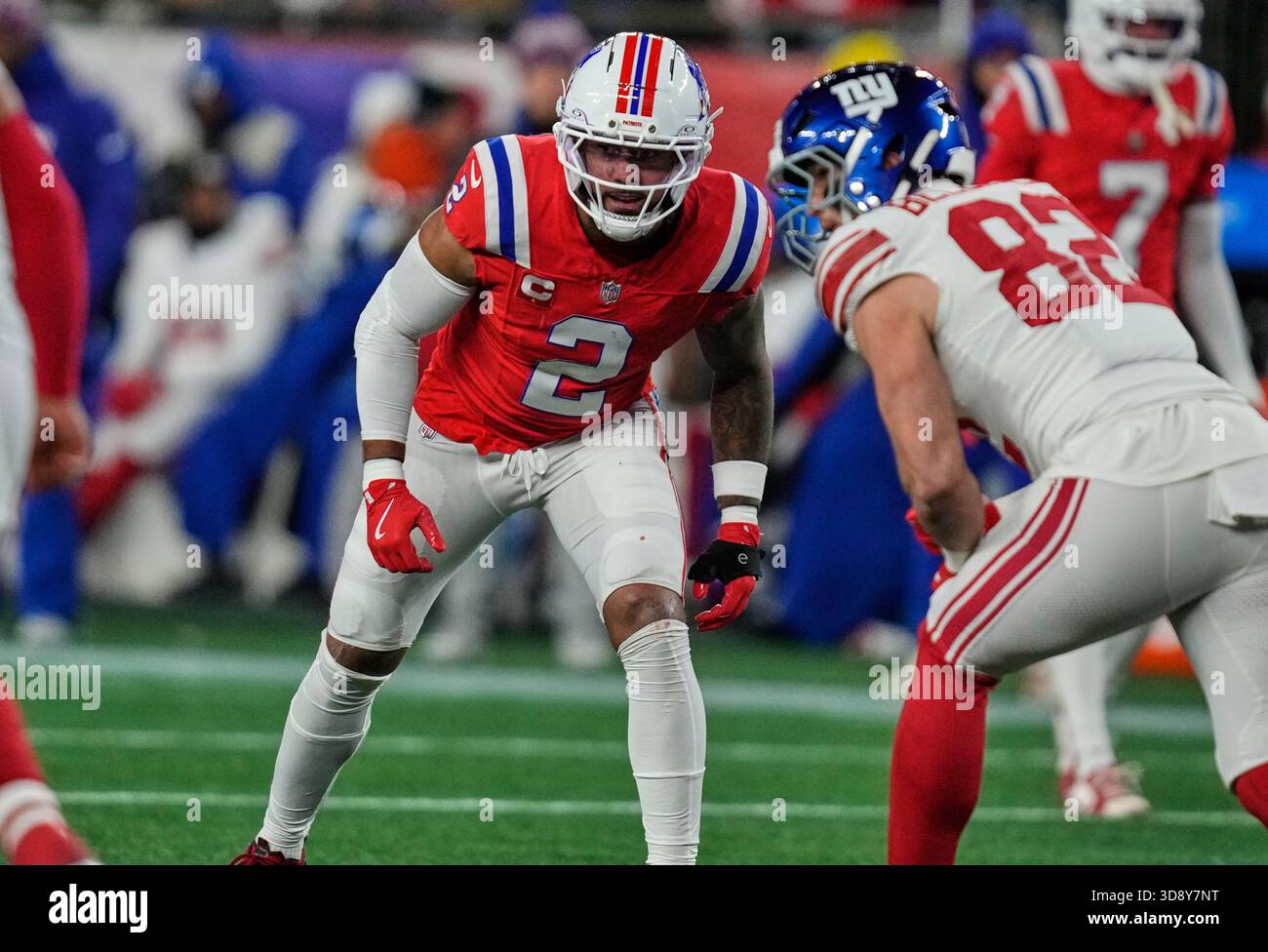 New England Patriots linebacker Harold Landry III (2) during an NFL ...