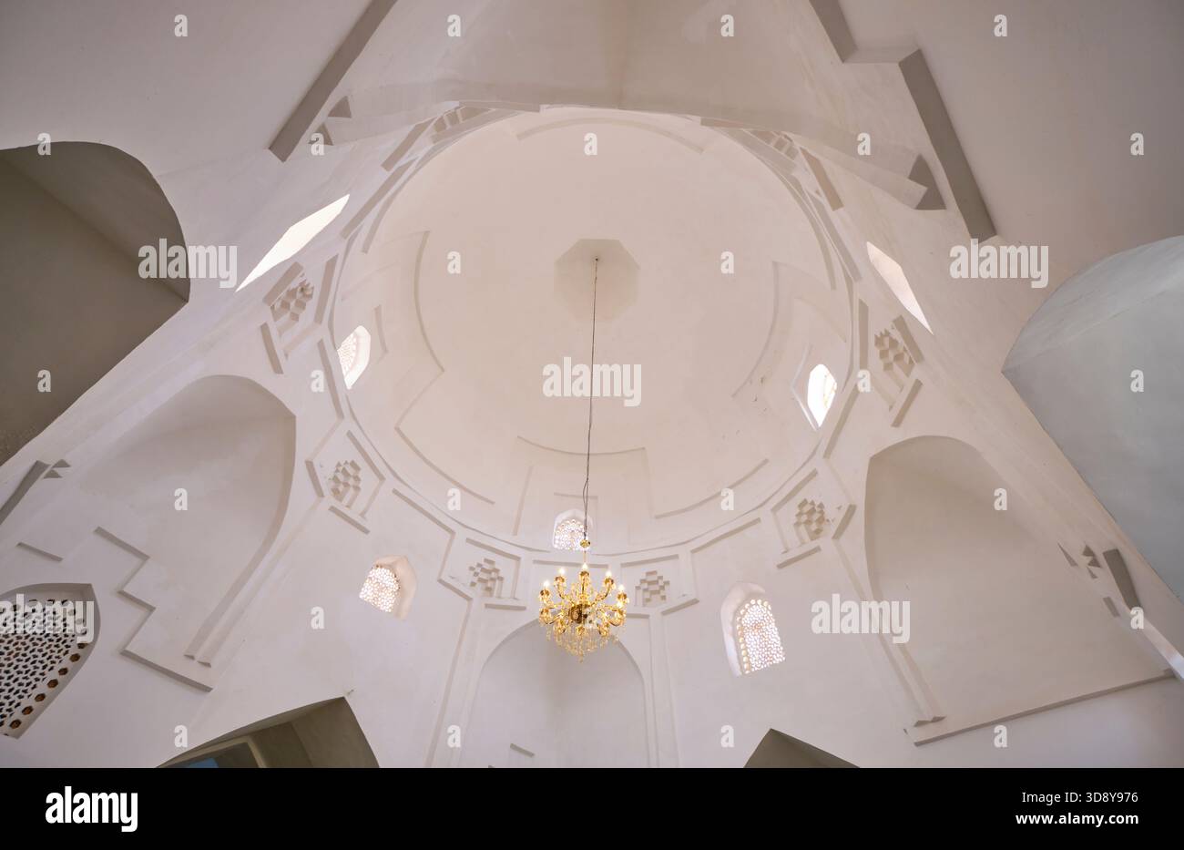 The simple, plain, whitewashed dome interior. At the Sheikh Mukhtar ...