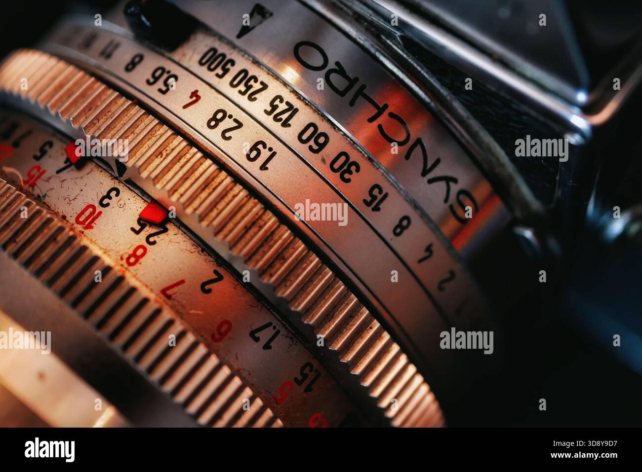 Detail image of lens markings on a vintage Kodak Reflex Retina II ...