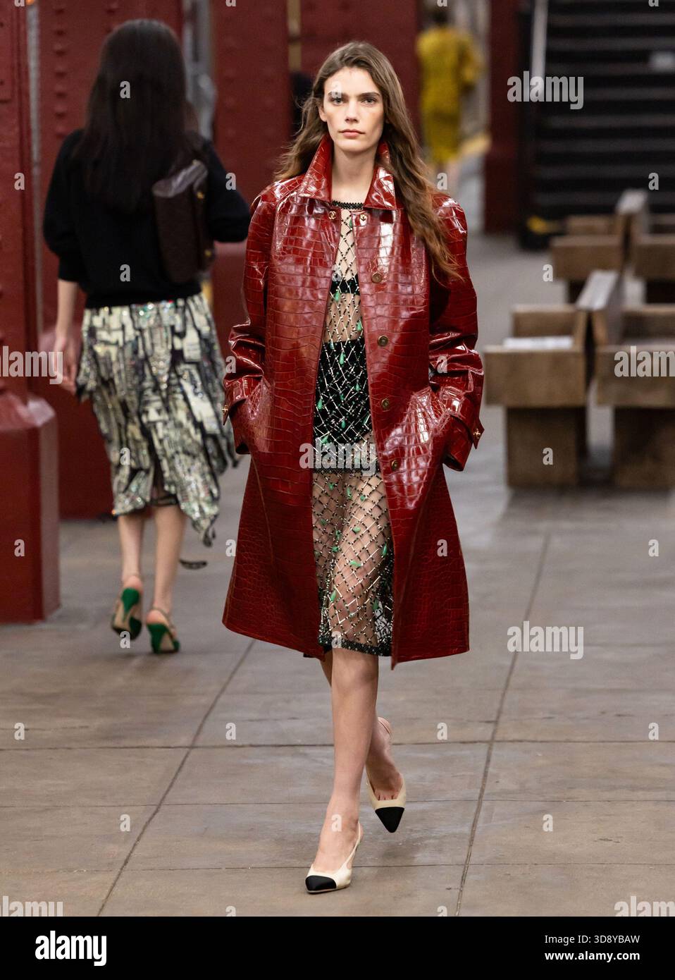 A model walks the runway during the CHANEL 2025/26 Métiers d'art ...