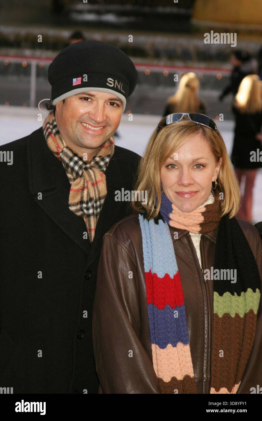 Tracy Byrd and his wife Michelle Byrd at the ice skating rink at ...