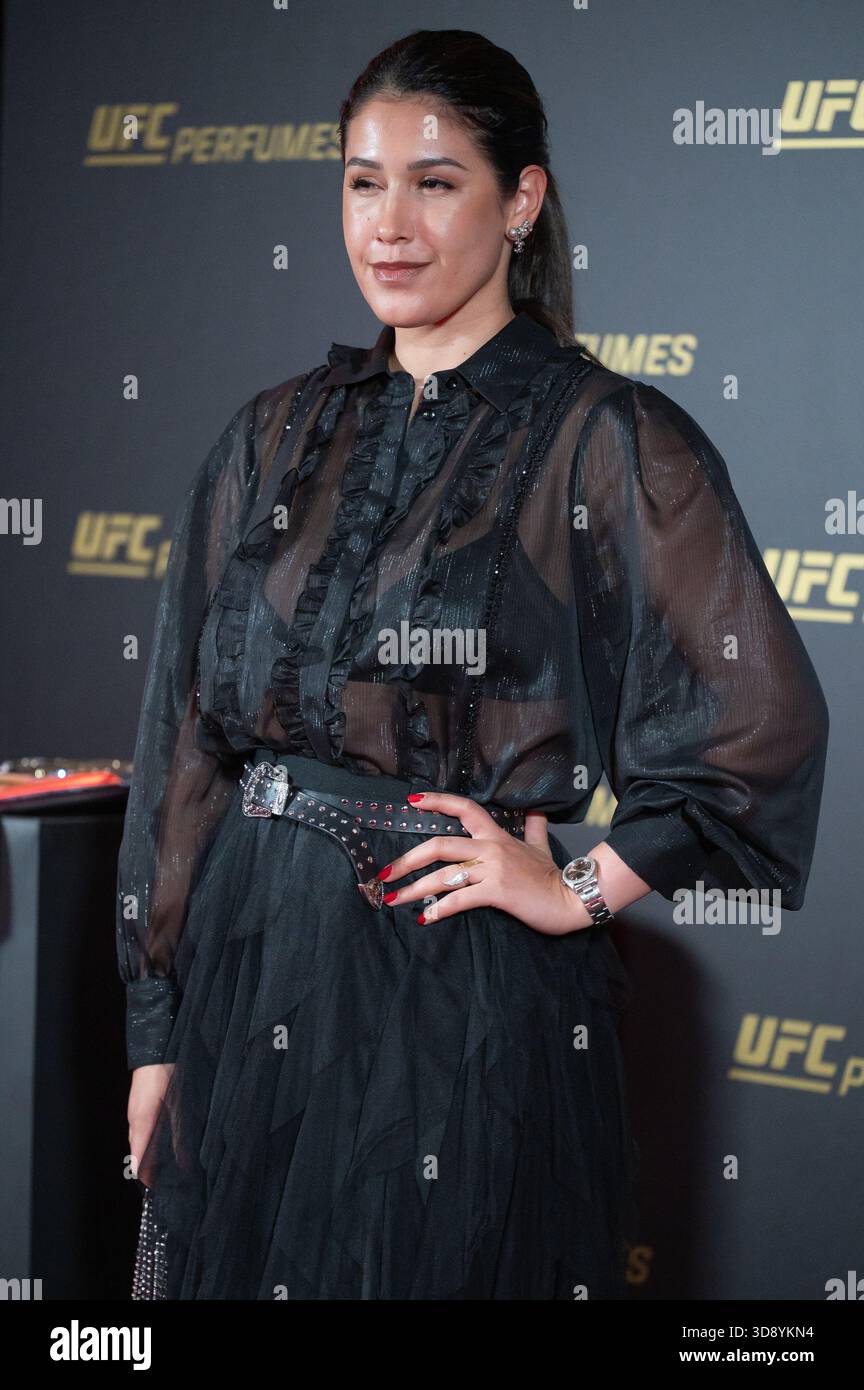 Gabriela Guillén attends the UFC perfumes presentation at Espacio Larra ...