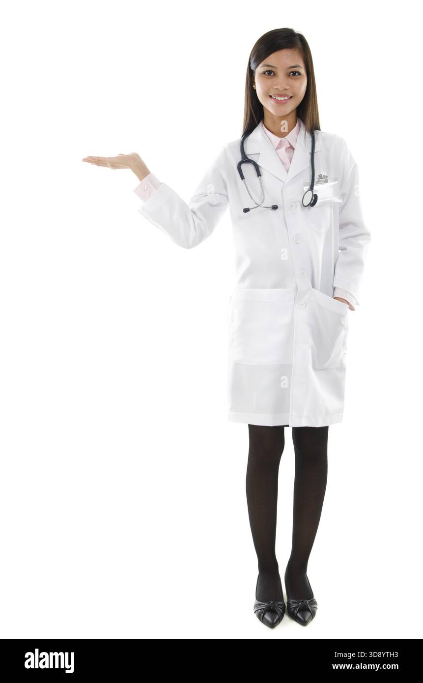 Indonesian female holding white Cut Out Stock Images & Pictures - Alamy