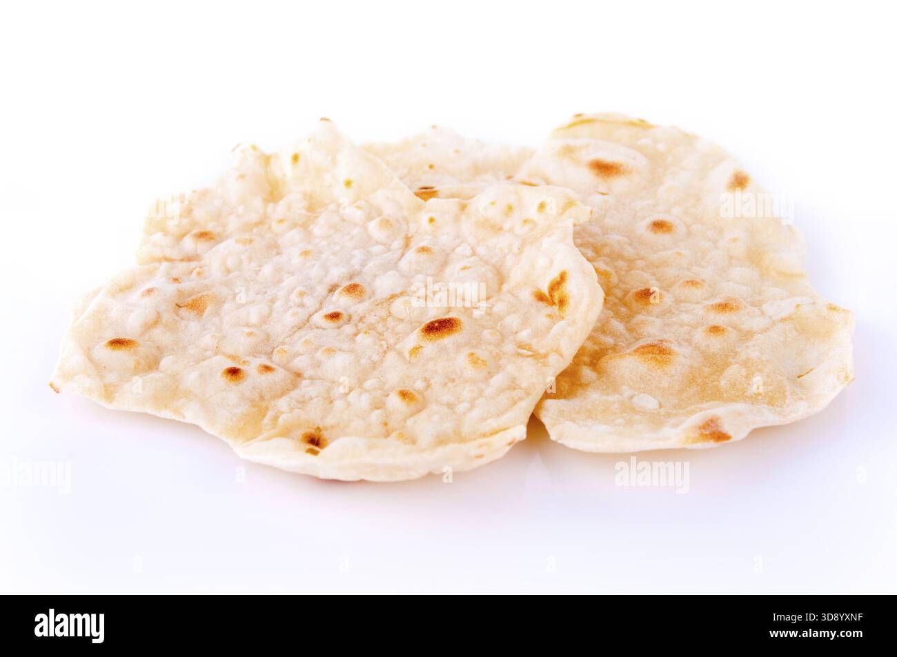 Indian staple food made of wheat flour, traditional unleavened bread to ...