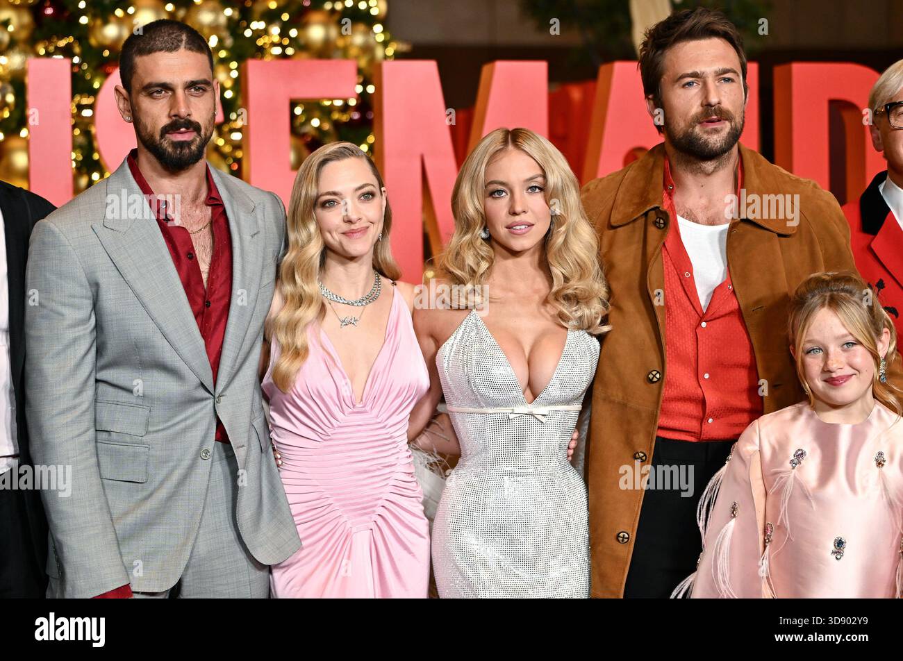 Michele Morrone, from left, Amanda Seyfried, Sydney Sweeney, Brandon ...