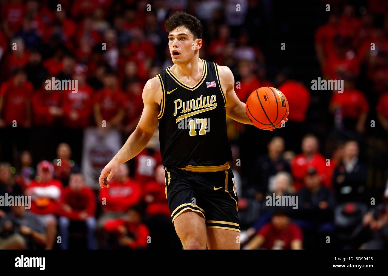 Purdue guard Omer Mayer (17) handles the ball against Rutgers during ...