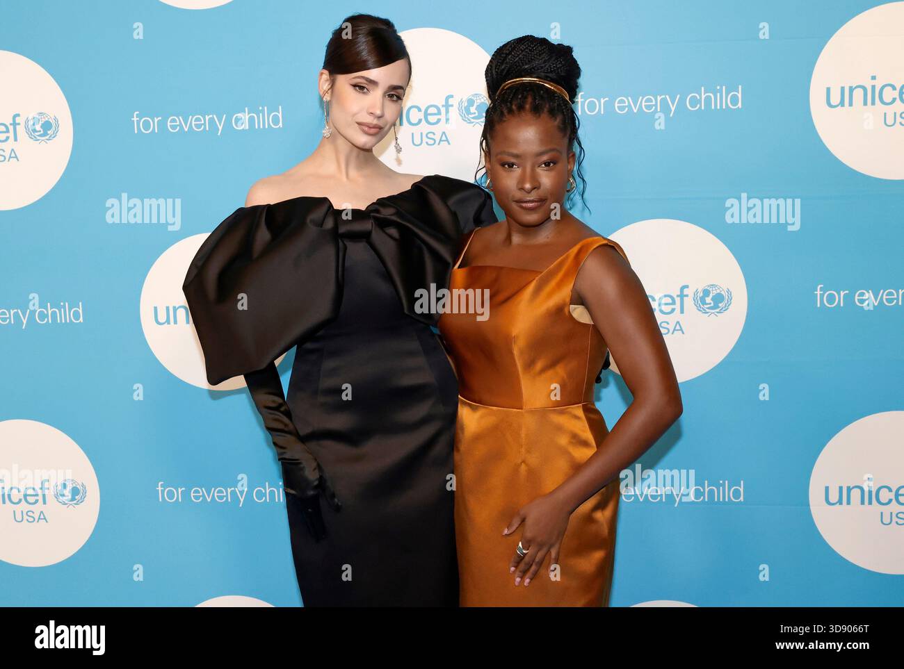 American poet, Amanda Gorman, right and actress Sophia Carson attend ...