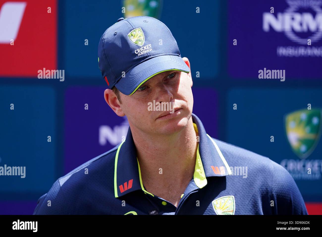 Australia's Steve Smith takes questions during a press conference at ...
