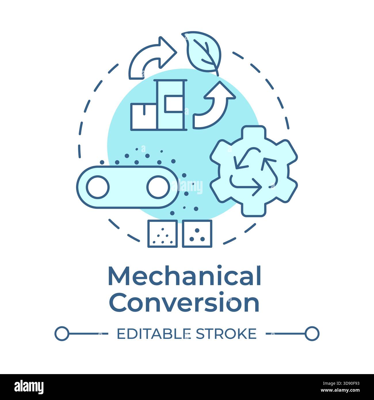 Mechanical conversion soft blue concept icon Stock Vector Image & Art ...