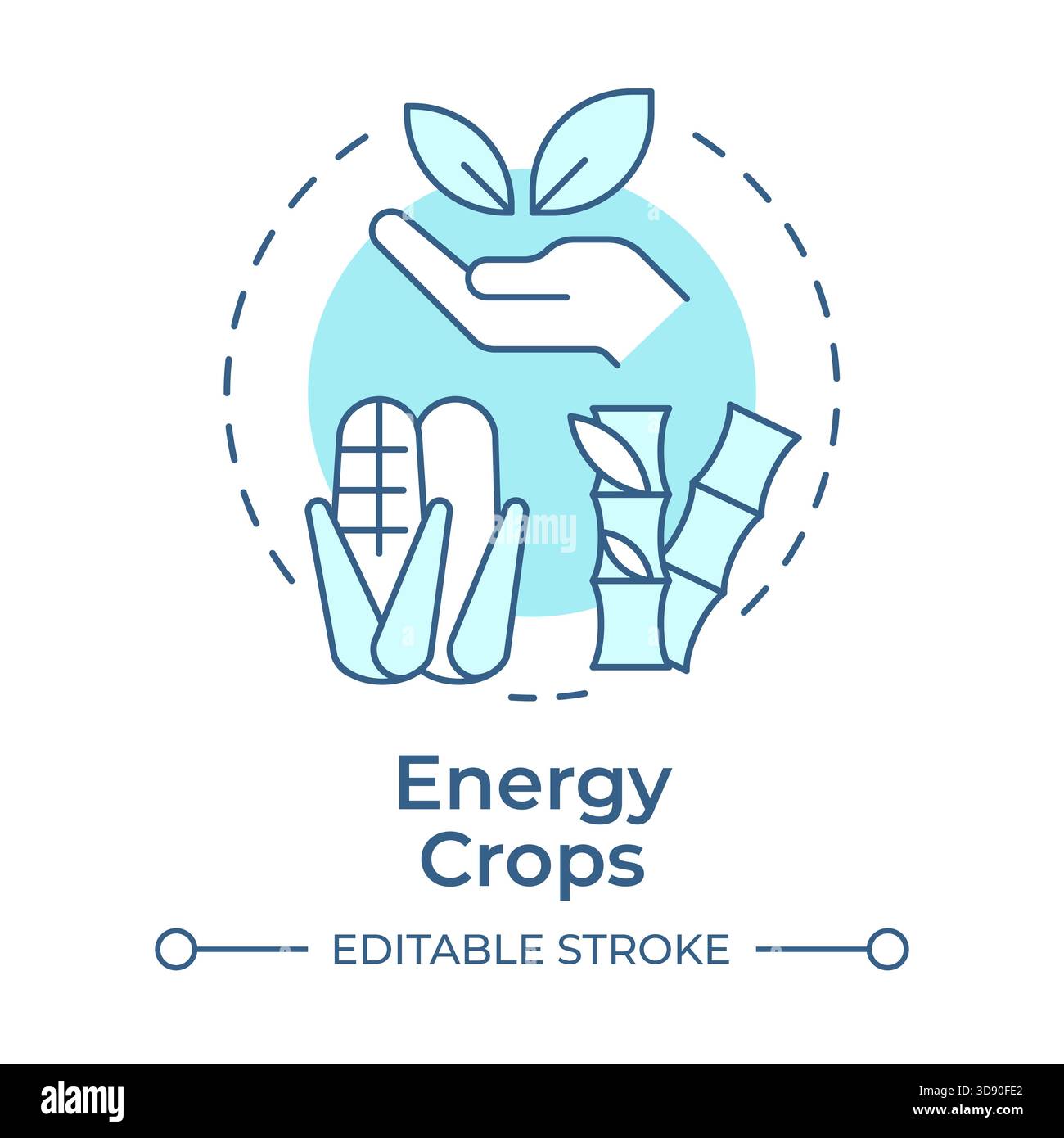 Energy crops soft blue concept icon Stock Vector Image & Art - Alamy
