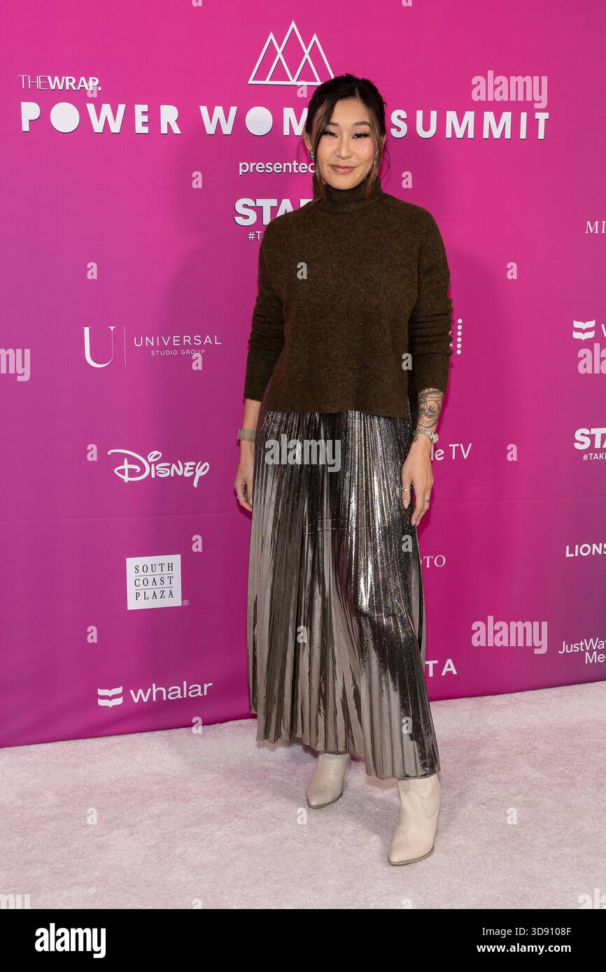 Samantha Tan attends the arrivals of TheWrap Power Women Summit 2025 at ...