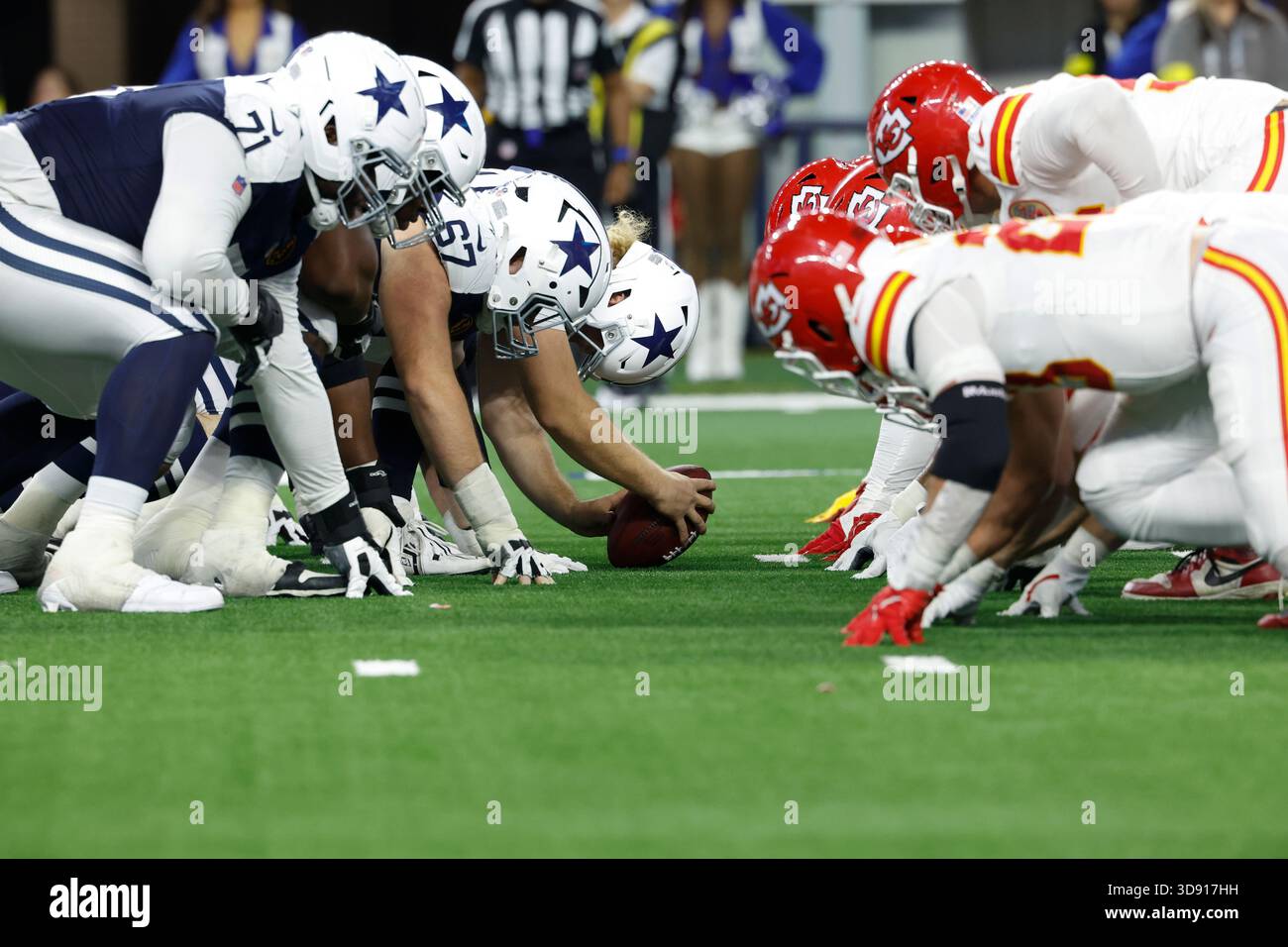 Dallas Cowboys line of scrimmage during a NFL football game against the ...
