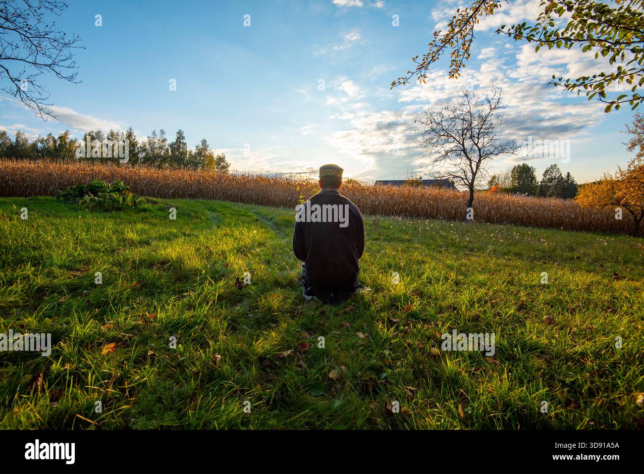 Muslim Prayer in the Field Stock Photo - Alamy