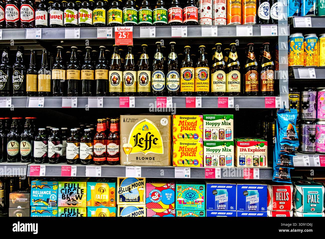 London UK, December 02 2025, Selection Of Bottles Of Supermarket Beers ...