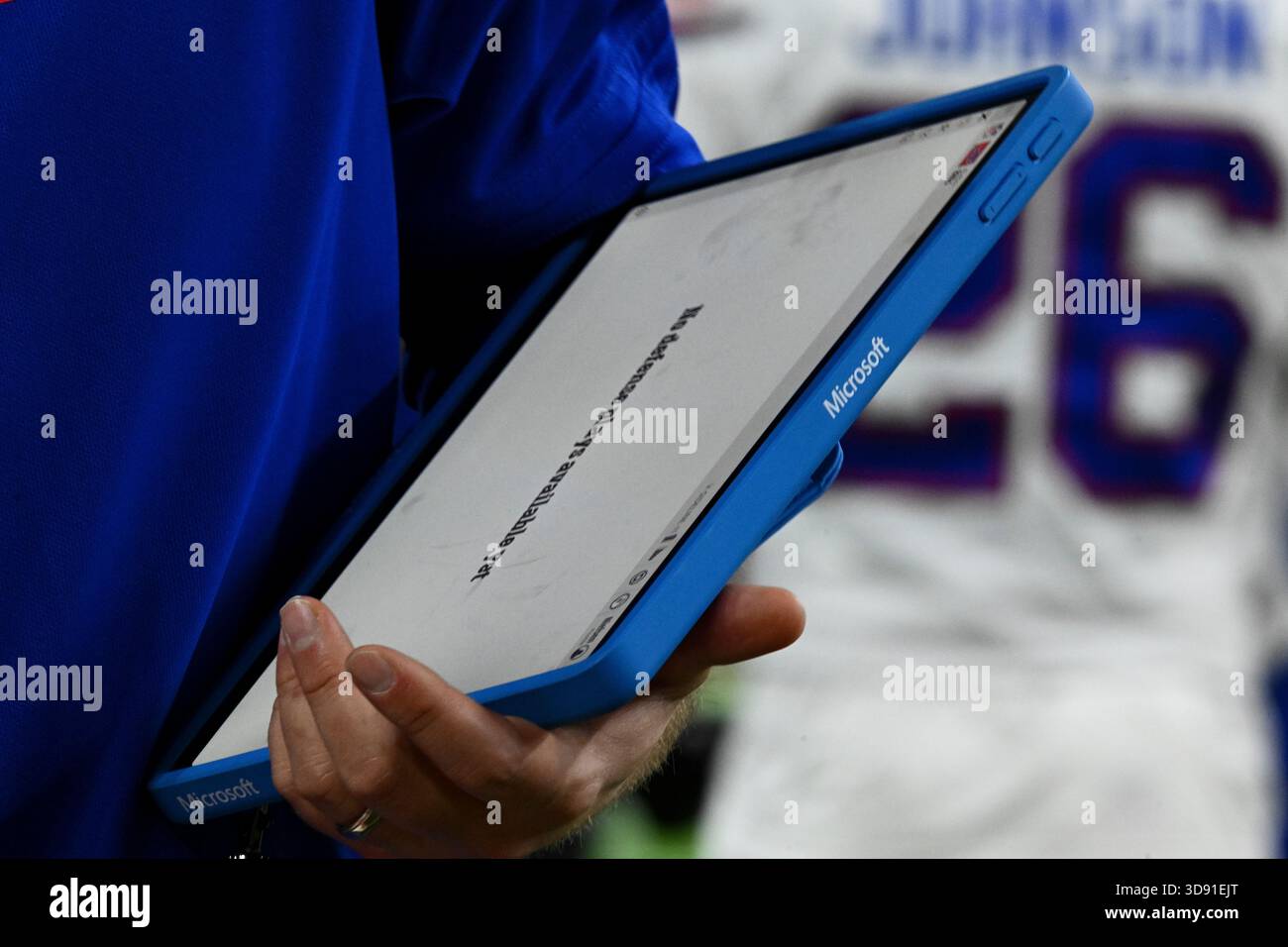 NFL Copilot by Microsoft seen on the Buffalo Bills sideline prior an ...