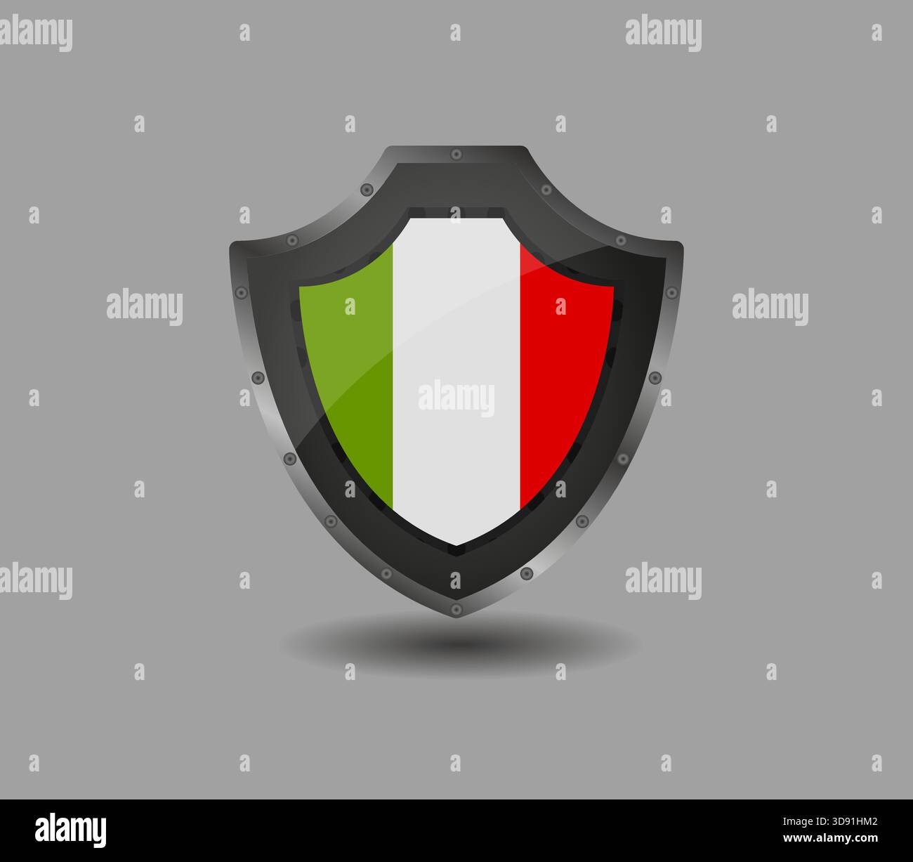 Italy flag in the shape of a shield illustrated in vector Stock Vector ...