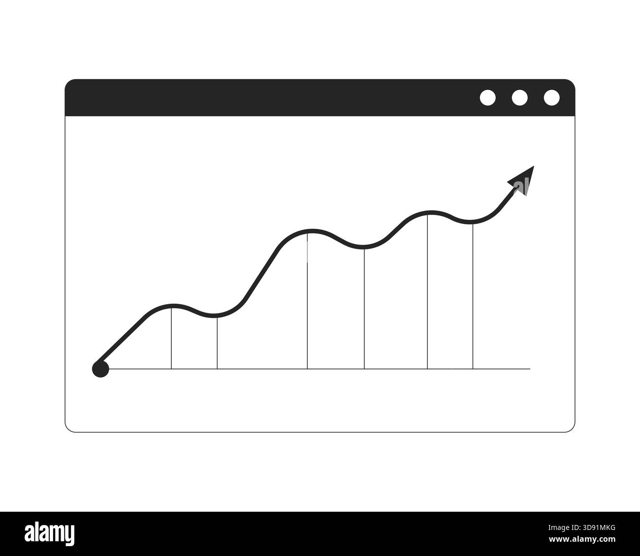 Graph trend line rising Cut Out Stock Images & Pictures - Alamy