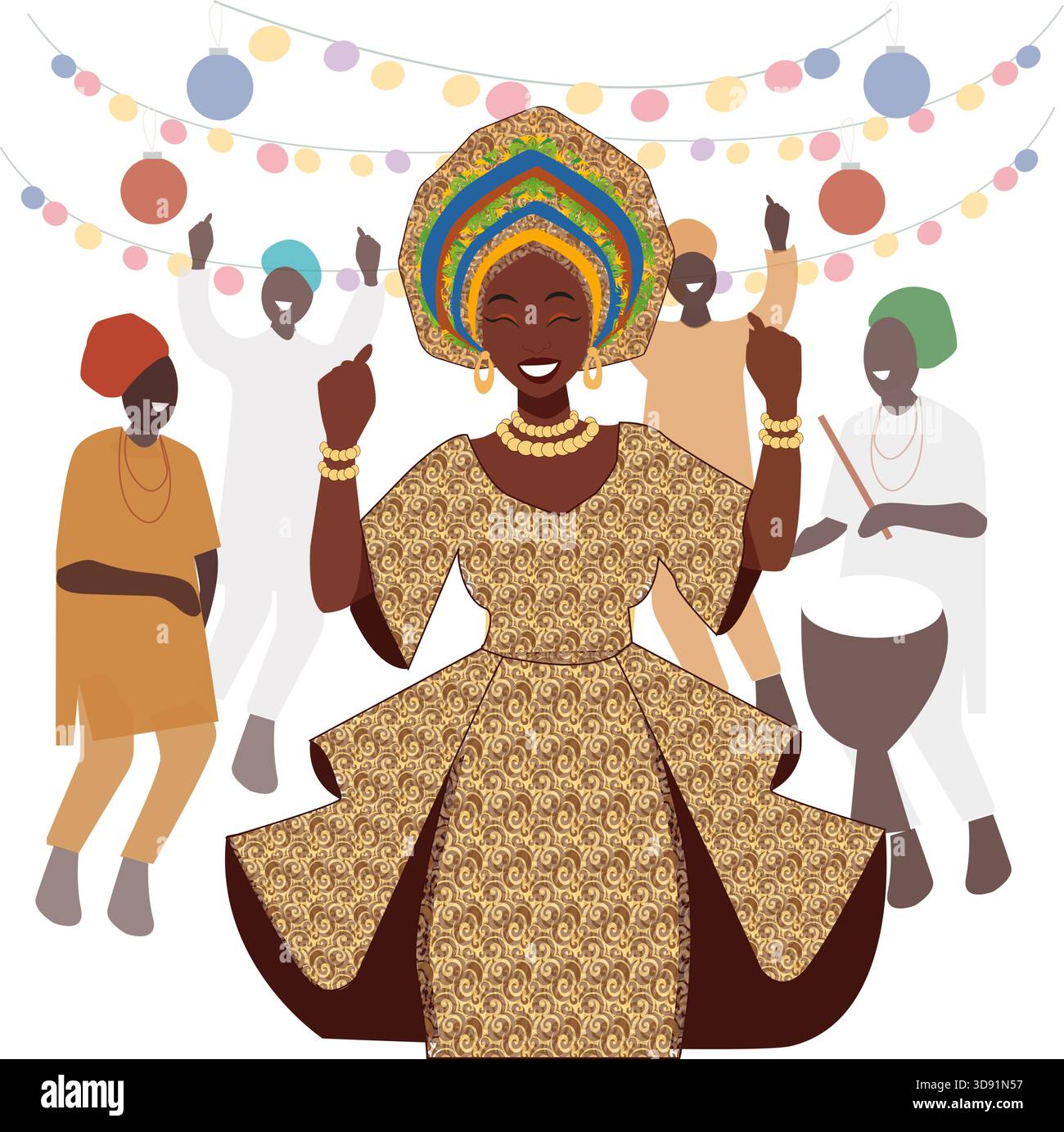 African ceremony Stock Vector Images - Alamy