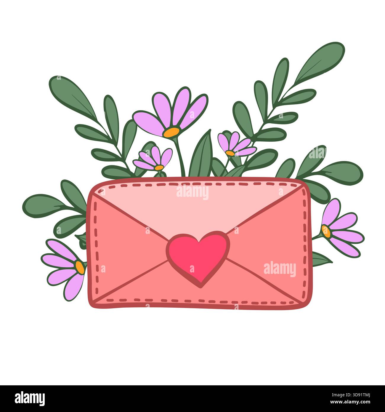 Love letter concept envelope Cut Out Stock Images & Pictures - Alamy