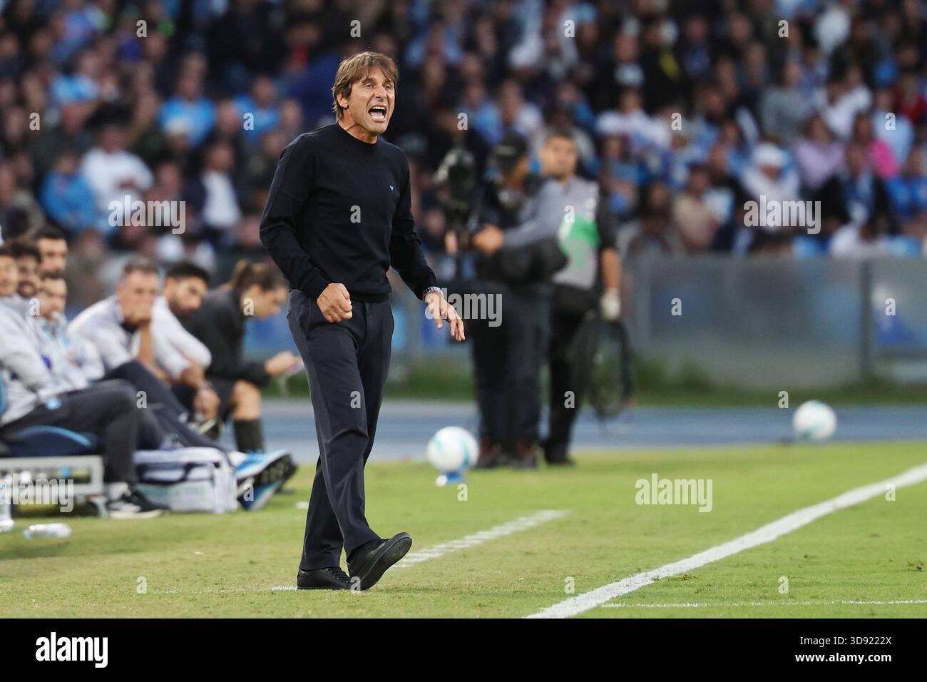 Napoli’s head coach Antonio Conte during the Serie A soccer match ...