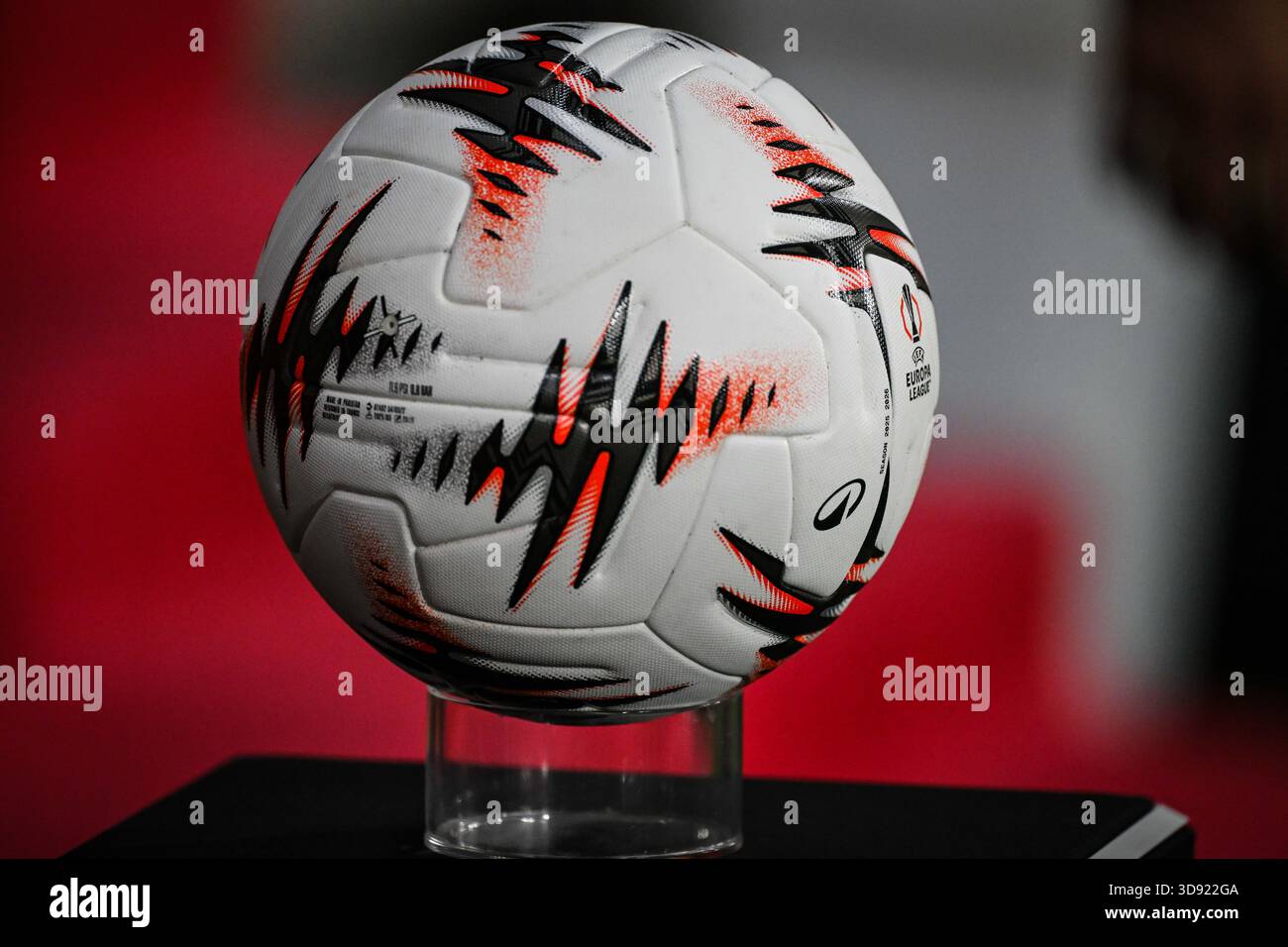 Illustration of the Kipsta match ball during the UEFA Europa League ...