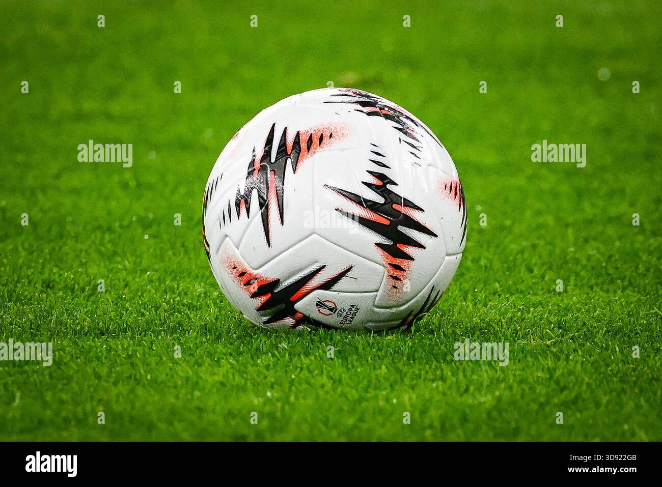 Illustration of the Kipsta match ball during the UEFA Europa League ...