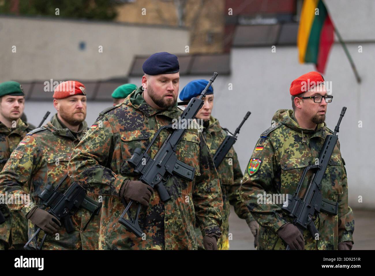 German soldiers attend a farewell ceremony for a Belgian soldier who ...
