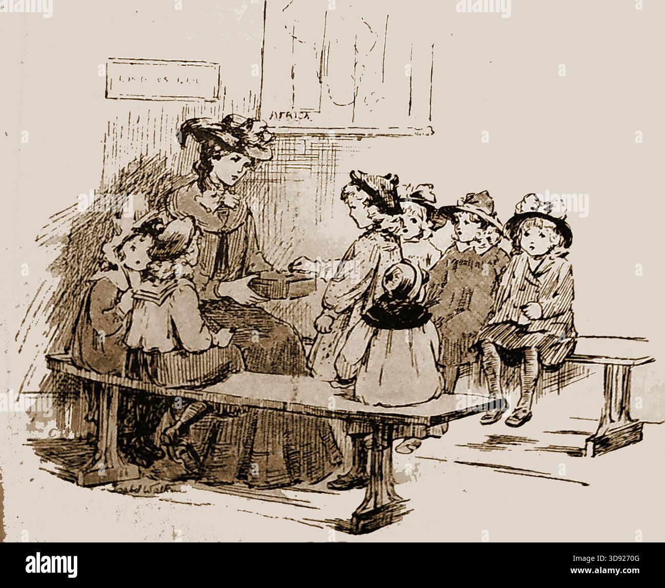 1901 - A British church Sunday School Stock Photo - Alamy