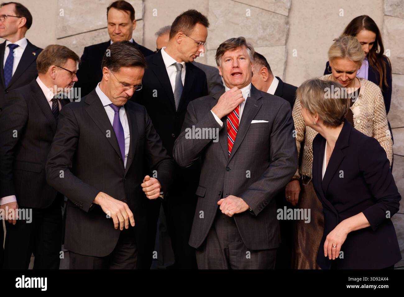 United States Deputy Secretary of State Christopher Landau, center ...