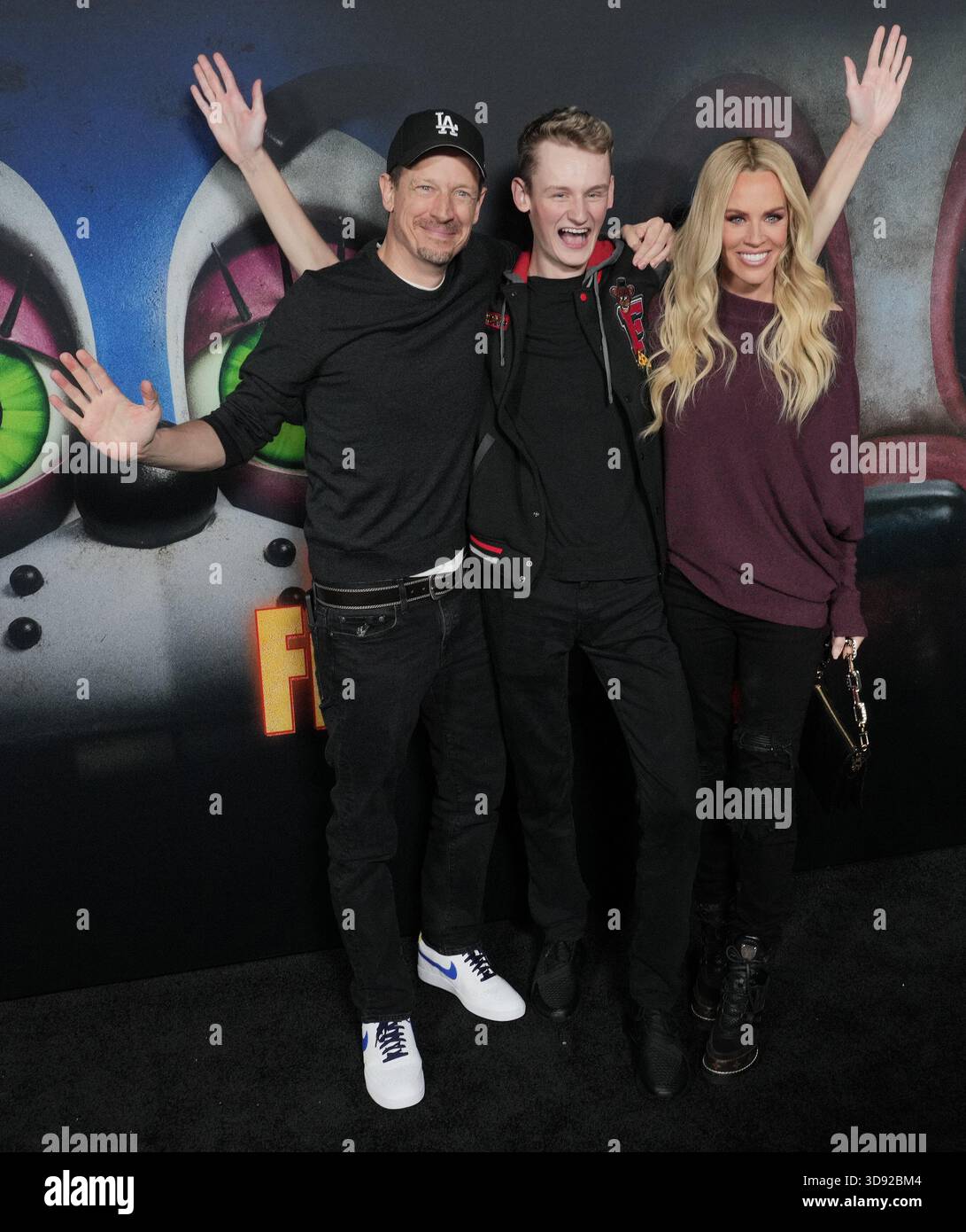 (L-R) John Asher, Evan Joseph Asher and Jenny McCarthy at the Universal ...