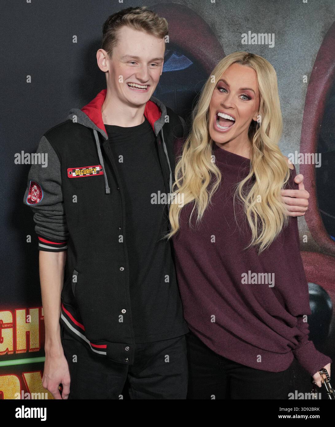 (L-R) Evan Joseph Asher and Jenny McCarthy at the Universal Pictures ...