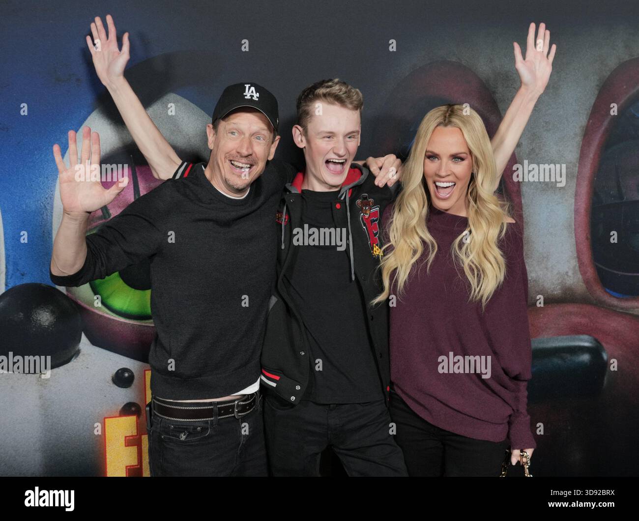 (L-R) John Asher, Evan Joseph Asher and Jenny McCarthy at the Universal ...