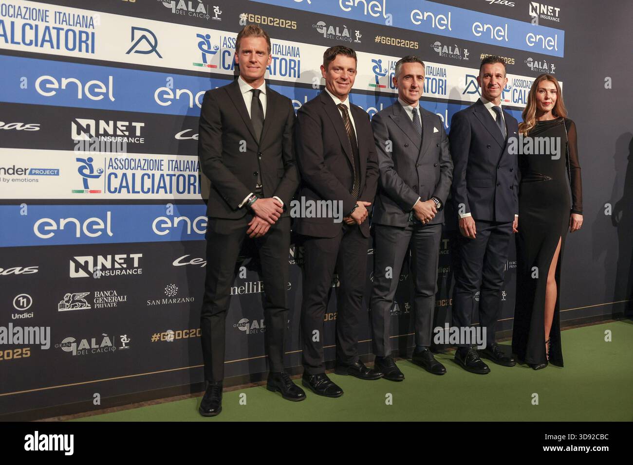 (L-R) Daniele Chiffi, Gianluca Rocchi, Gianluca Aureliano, Daniele Doveri and his wife Andreea ...