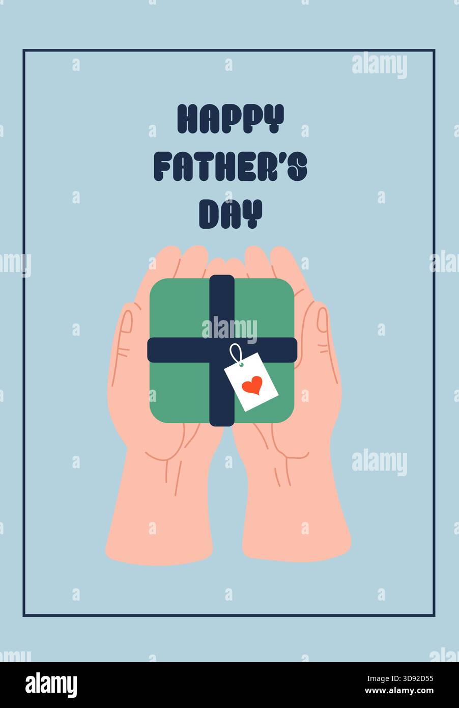 Father holding gift box Stock Vector Images - Alamy