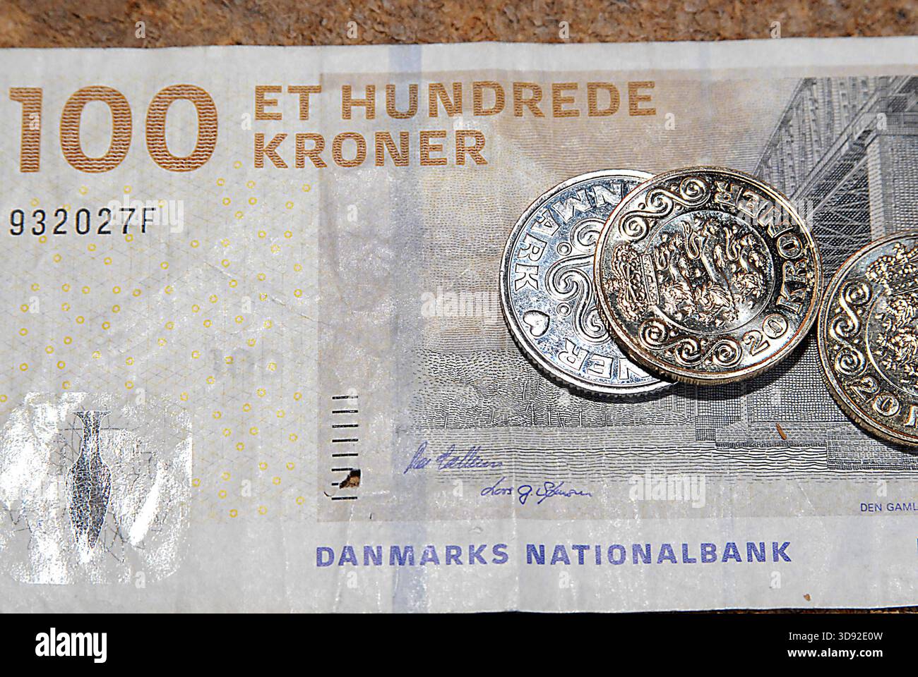 Copenhagen/ Denmark/03 december 2025/Danish kroners note and kroner ...