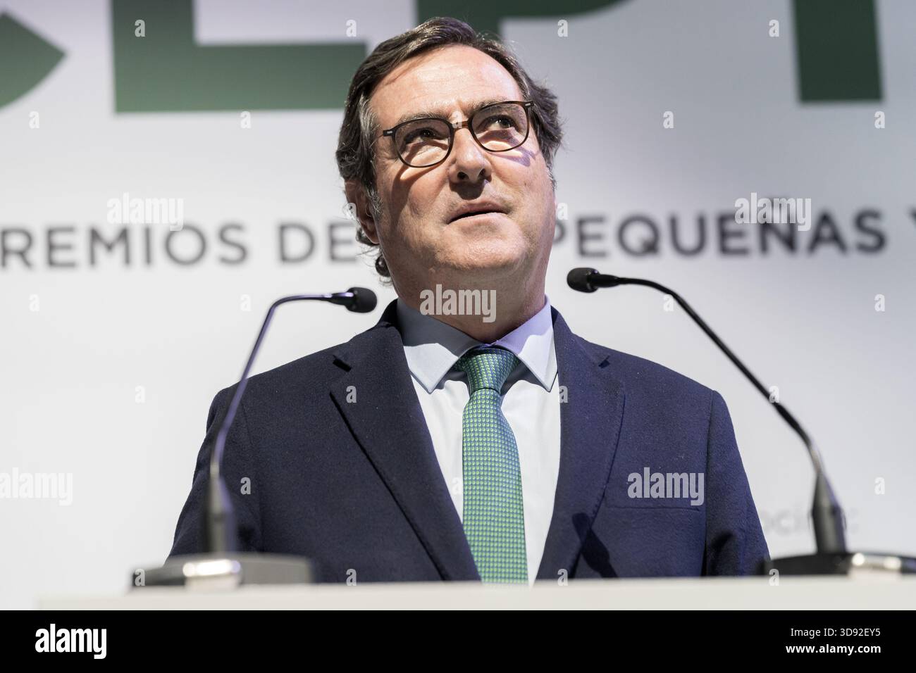 CEOE President, Antonio Garamendi, during the presentation of the XII ...