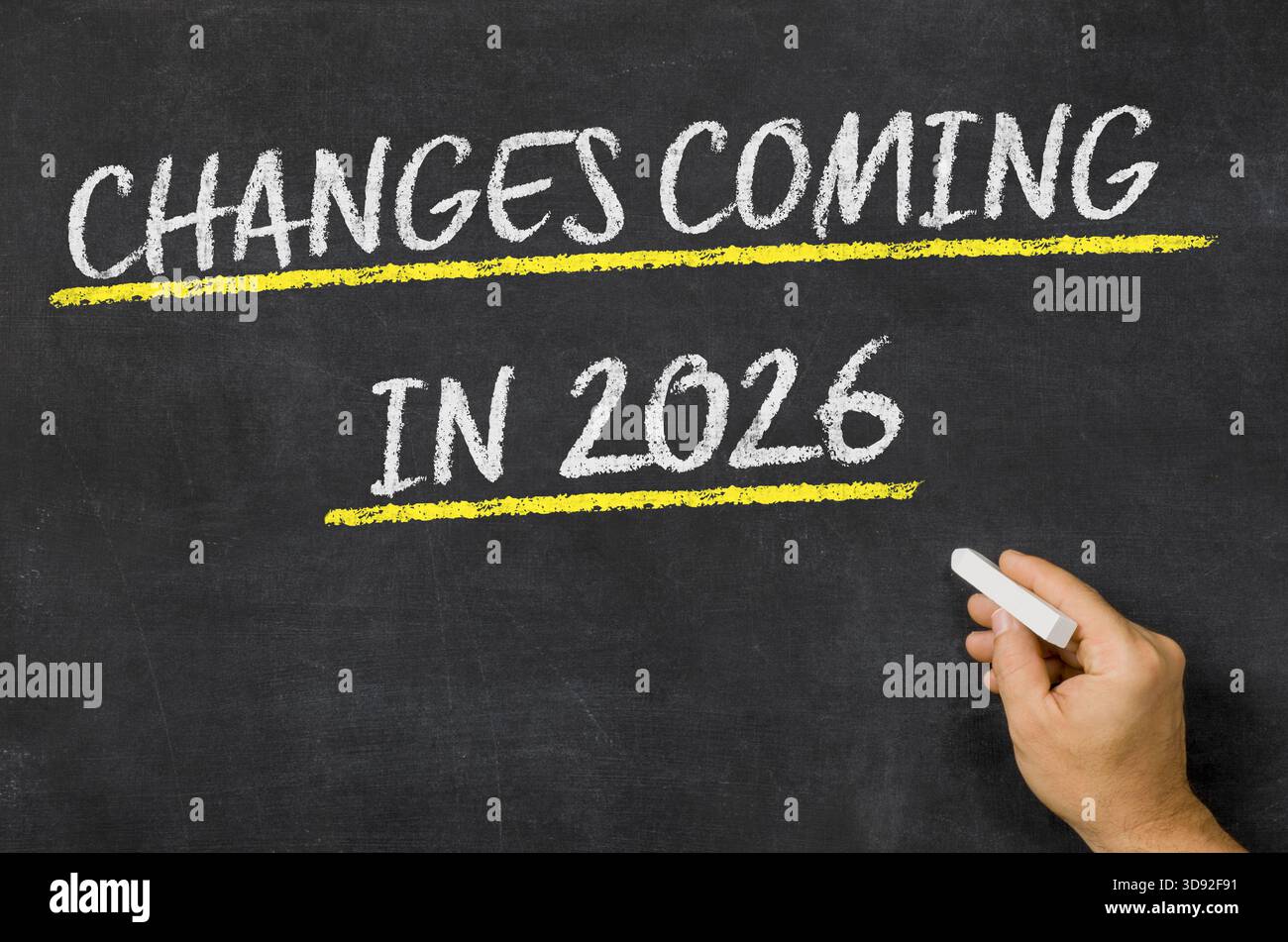 Blackboard chalk year 2026 hi-res stock photography and images - Alamy