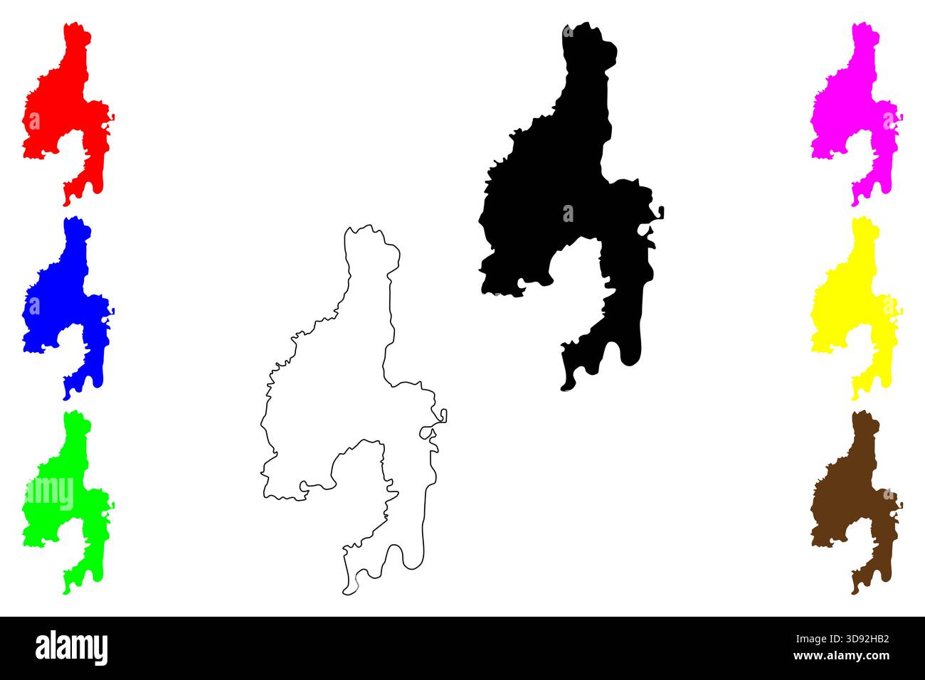David city (Republic of Panama) map vector illustration, scribble ...