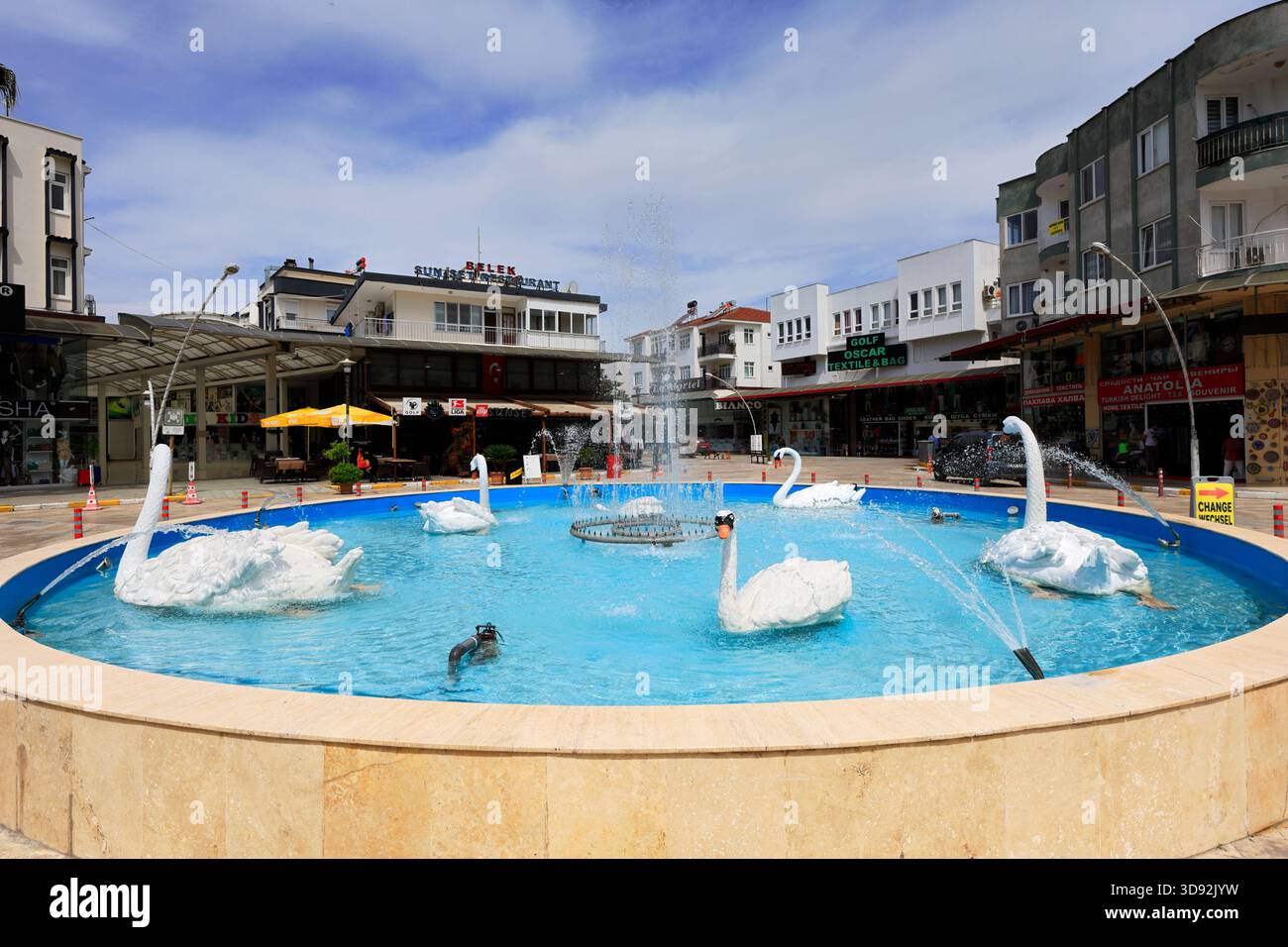 Water fountain in the town centre of Belek, Antalya, Turkey Stock Photo ...