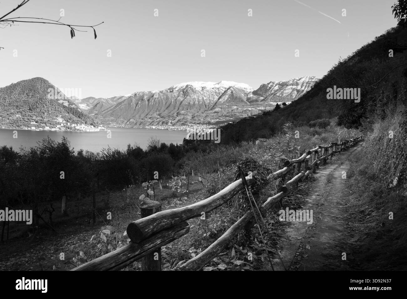 Calm lake backdrop Black and White Stock Photos & Images - Alamy