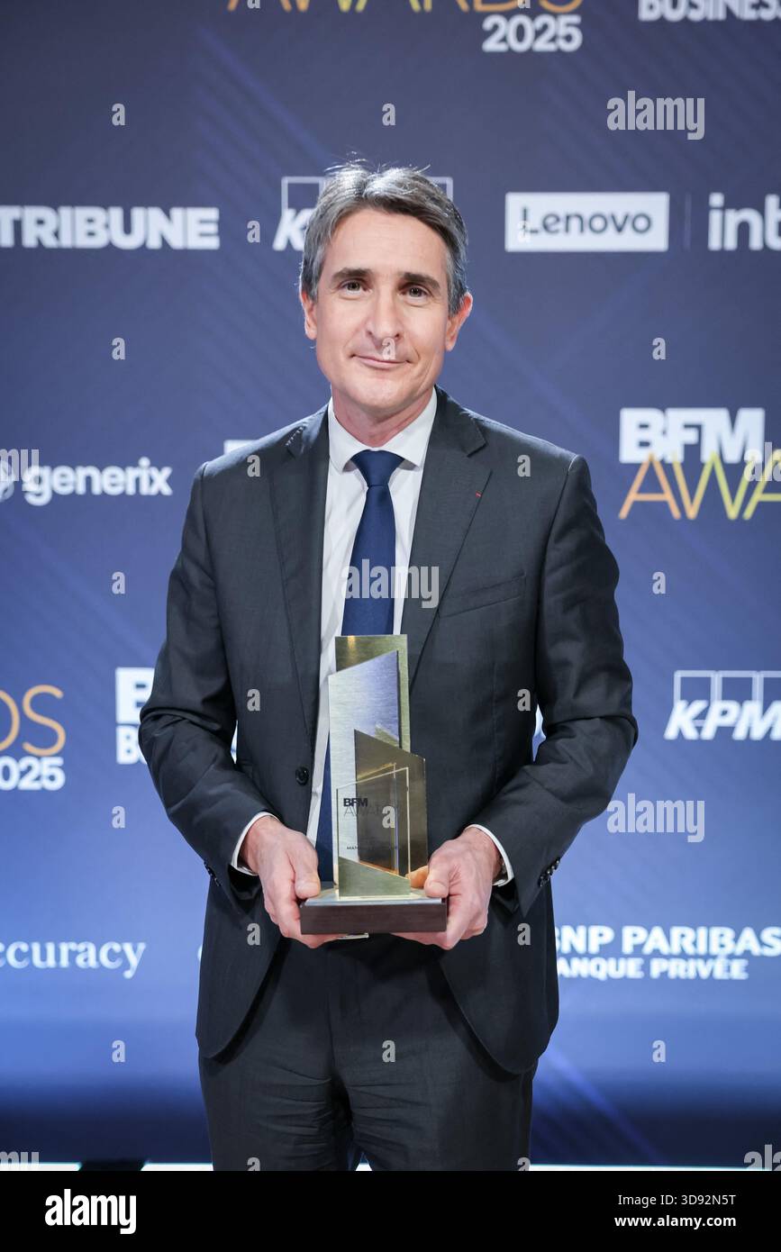 CEO of Thales Group, Patrice Caine at the 21th BFM Awards at the Grand ...