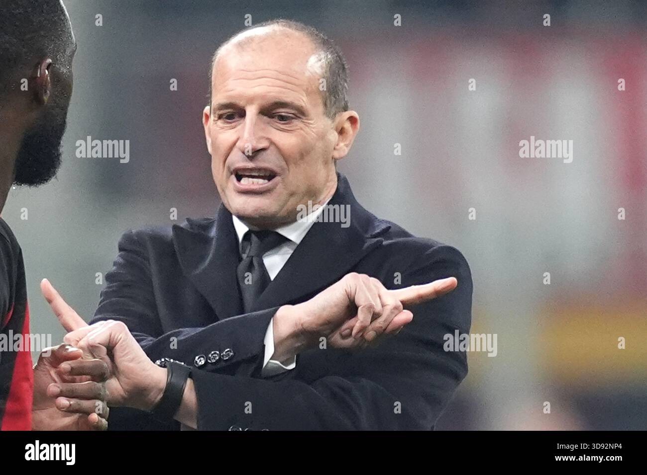 AC Milan’s head coach Massimiliano Allegri , AC Milan's Fikayo Tomori ...