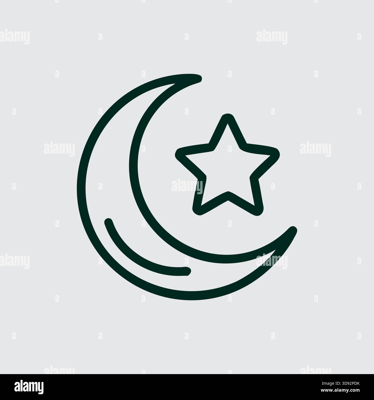 Ramadan moon icon outline Stock Vector Images - Alamy