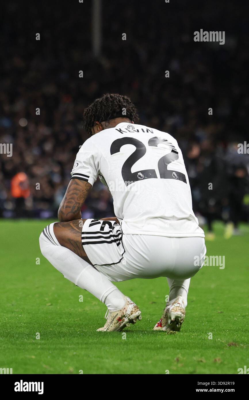 Fulham midfielder Kevin (22) looks dejected at full time following the Fulham v Manchester City ...