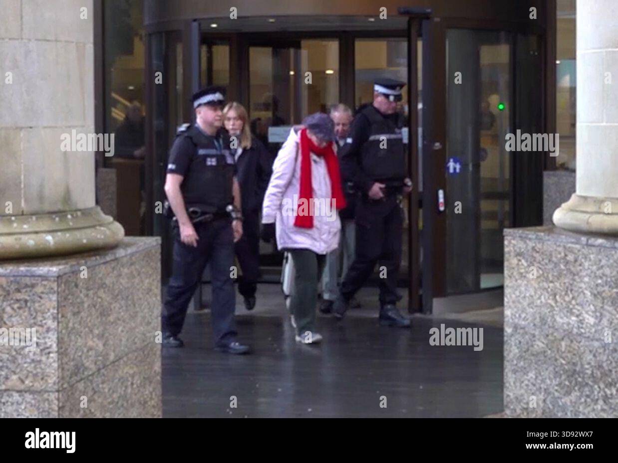 Former teacher Patricia Robertson leaving the High Court in Glasgow ...