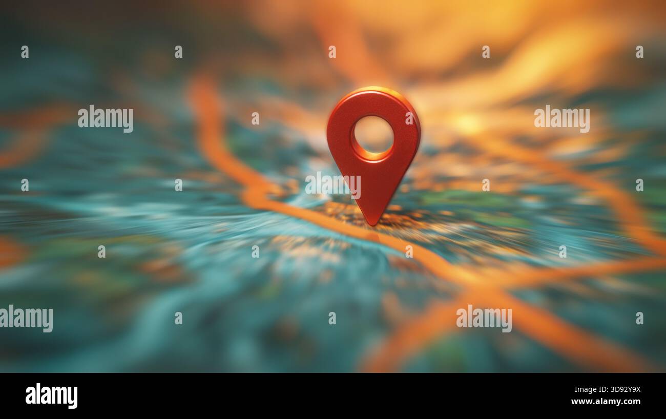 Multiple location pin markers hi-res stock photography and images - Alamy